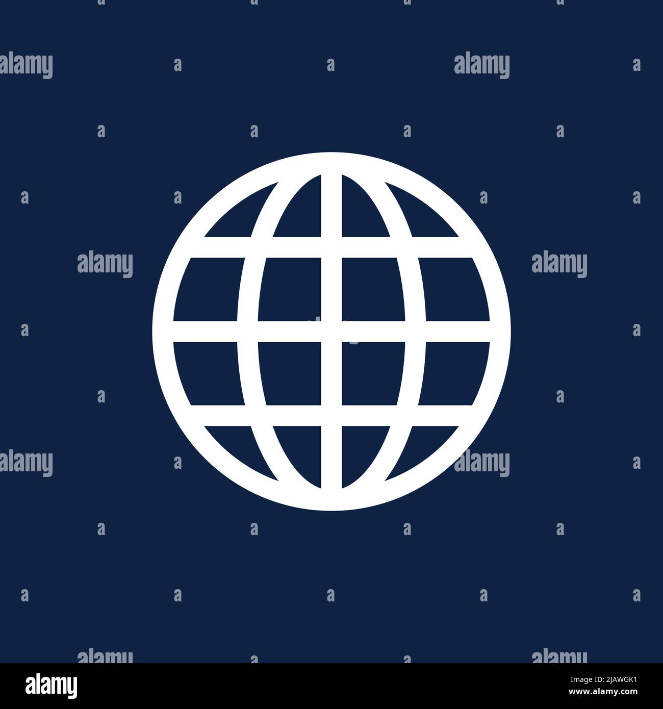 Globe bold lines icon. Earth symbol simple flat vector Stock Vector ...