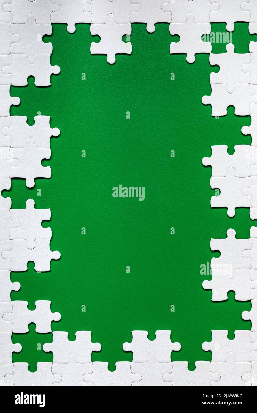 Framework puzzle pieces on white hi-res stock photography and images ...