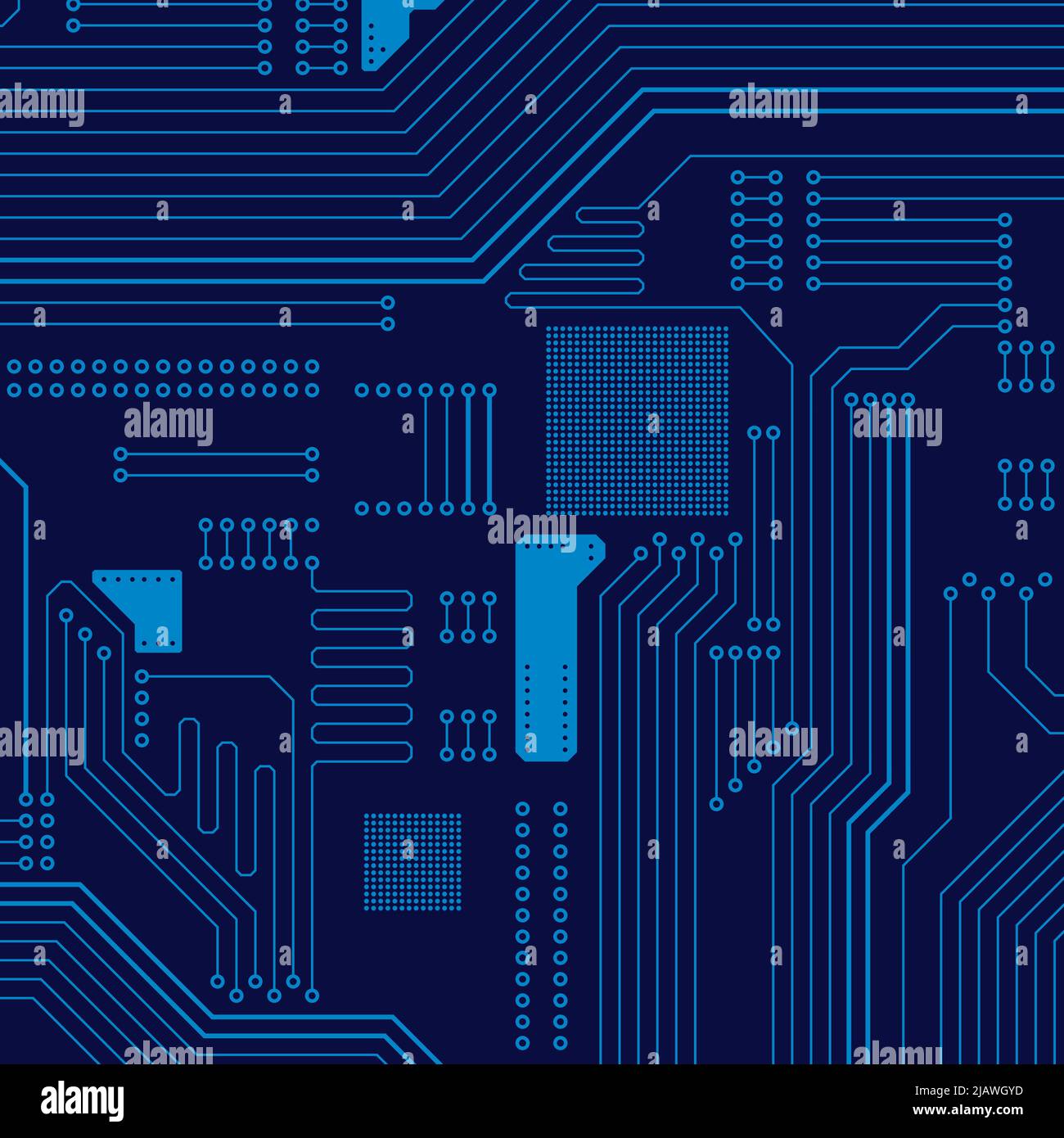 High tech blue background. Electronic circuit board vector. Technology ...