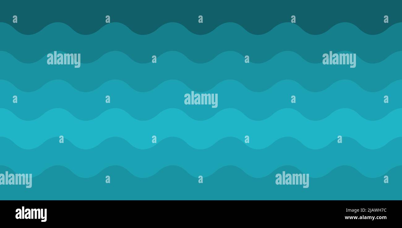 Ocean waves background. Horizontally seamless sea water texture. Simple ...