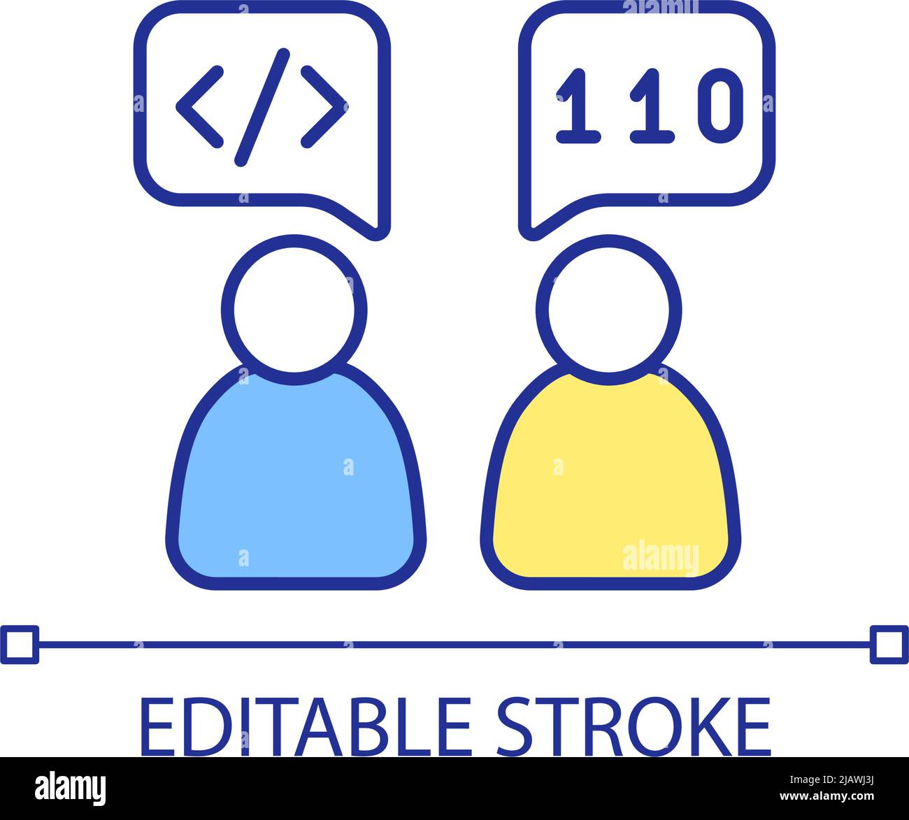 Discussing programming languages RGB color icon Stock Vector Image ... Discussing programming languages RGB color icon Stock Vector Image ...