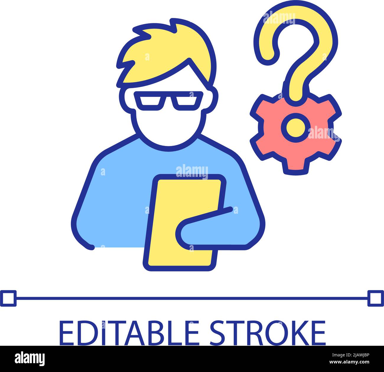 Technical specialist RGB color icon Stock Vector Image & Art - Alamy