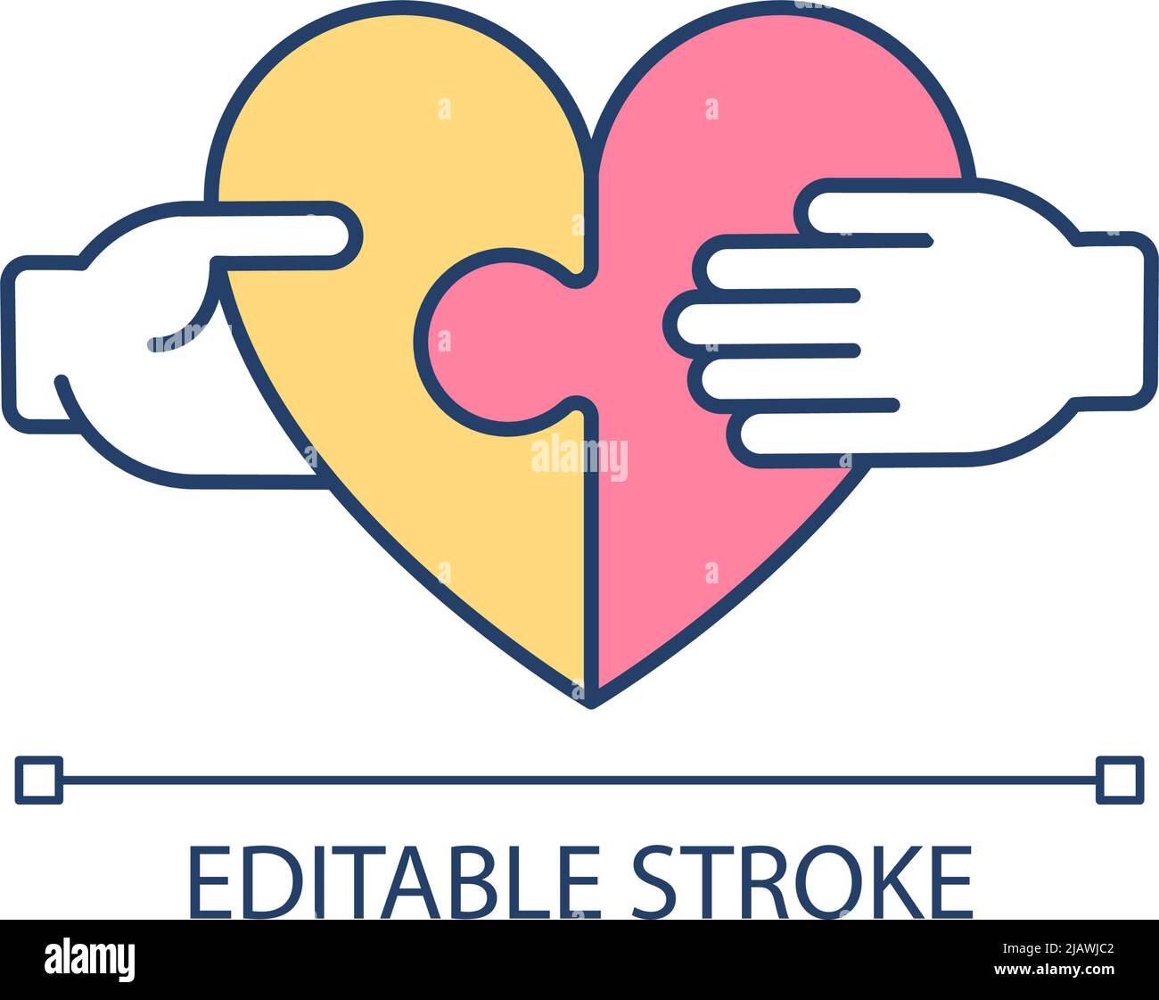 Sharing kindness and love RGB color icon Stock Vector Image & Art - Alamy