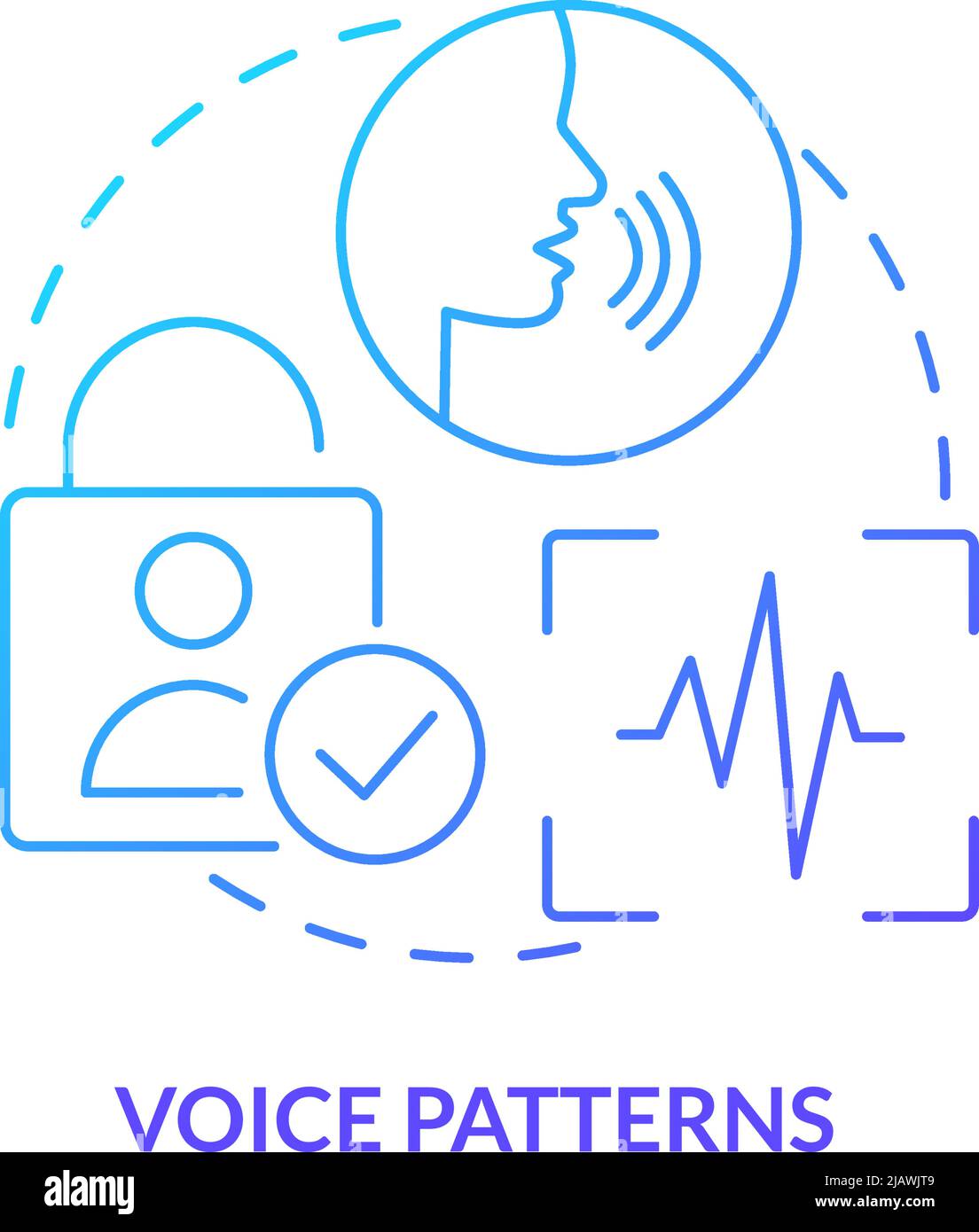 Voice patterns blue gradient concept icon Stock Vector Image & Art - Alamy