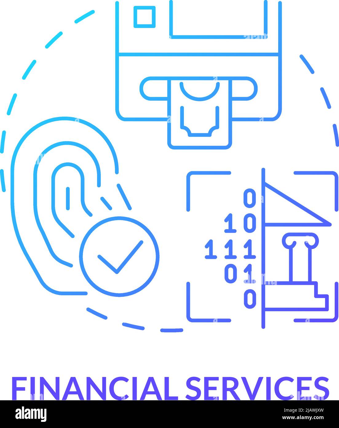 Financial services blue gradient concept icon Stock Vector Image & Art ...