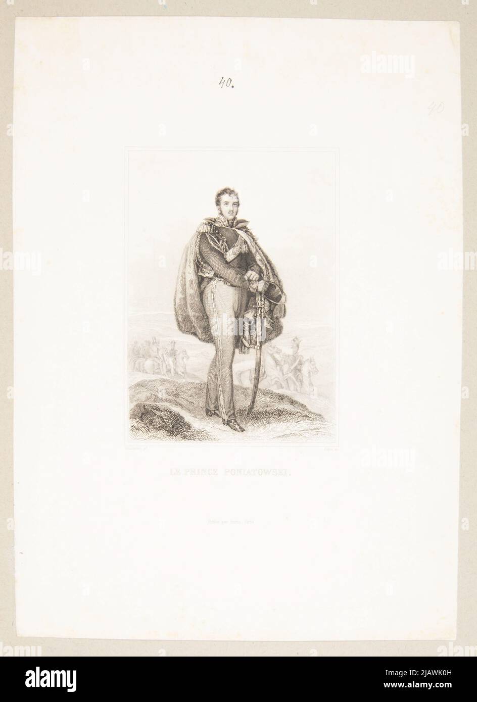 Le Prince Poniatowski [Józef Poniatowski] Colin, Charles Amédée (1808 ...