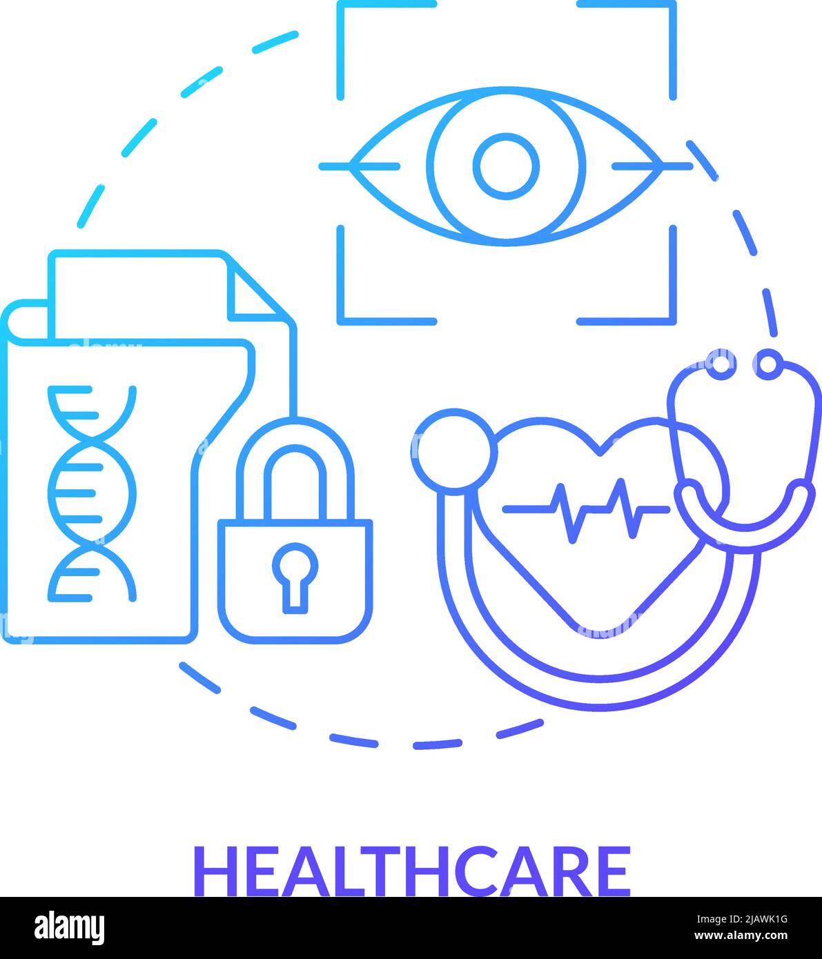 Healthcare blue gradient concept icon Stock Vector Image & Art - Alamy