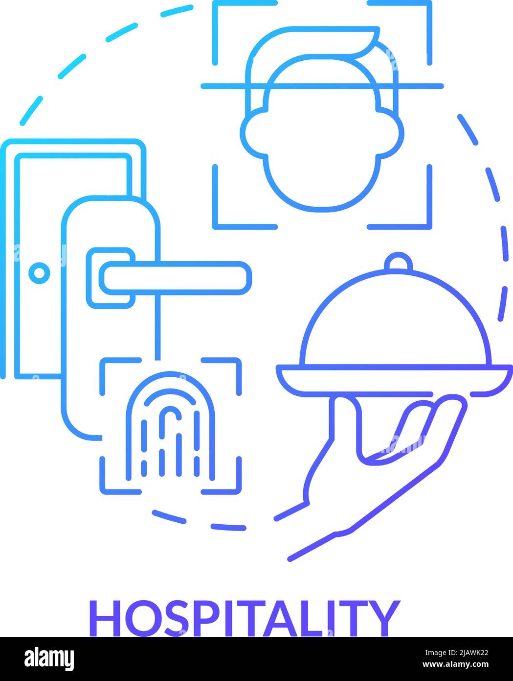 Hospitality blue gradient concept icon Stock Vector Image & Art - Alamy