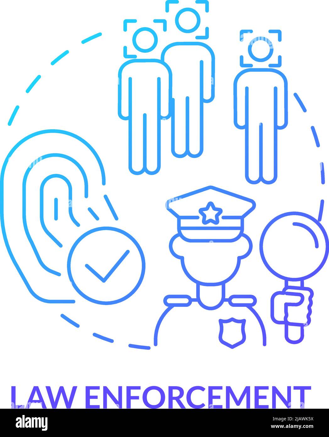 Law enforcement blue gradient concept icon Stock Vector Image & Art - Alamy