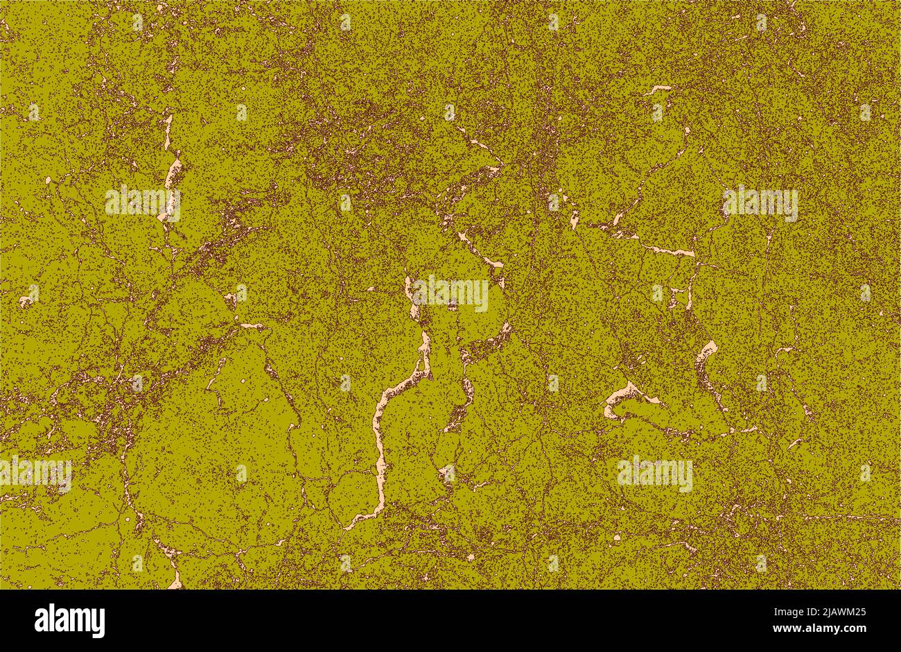 Distressed overlay texture of ochre, beige, green, olive cracked ...
