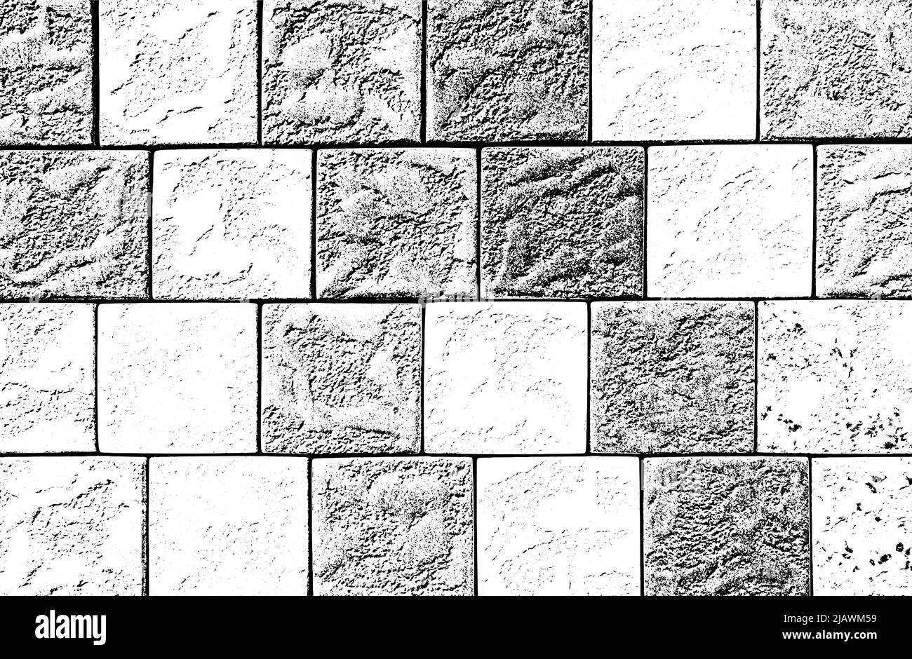 Distressed overlay texture of ceramic tiles, mosaic, paving stones with ...