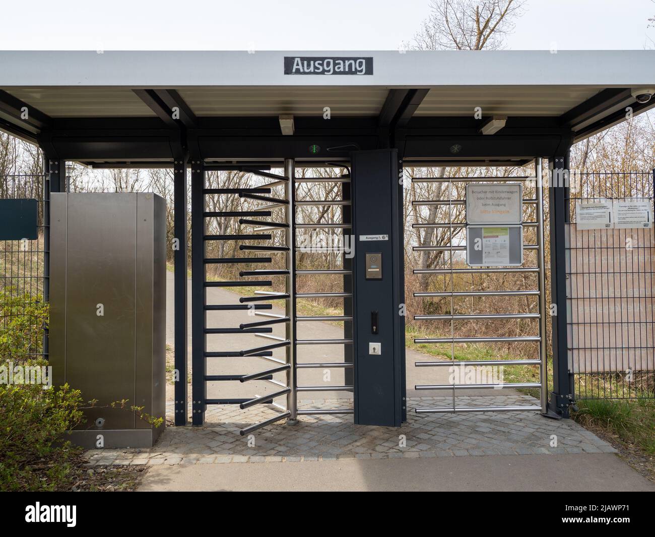 Electronic gate. Electronic ticket verification Stock Photo - Alamy