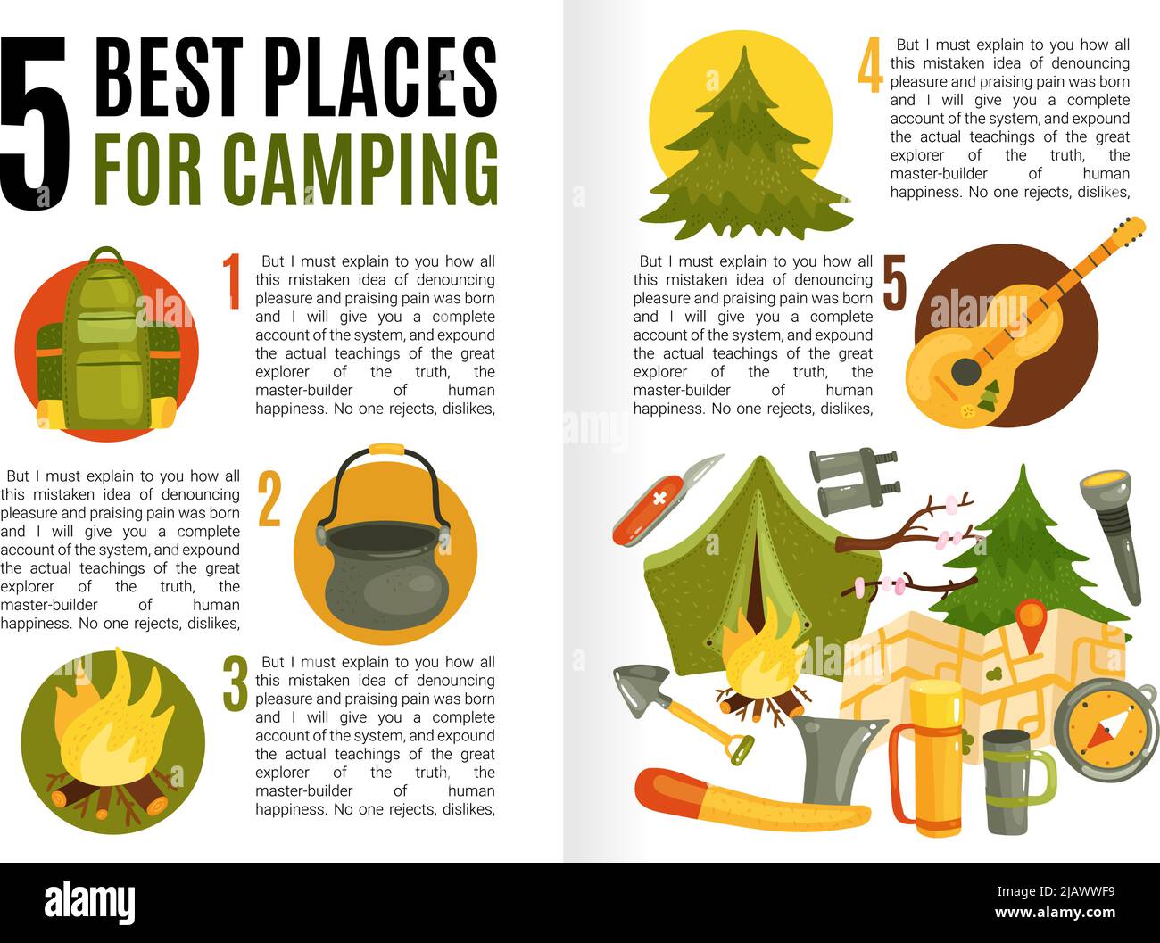 Flat design infographics with text field presenting information about ...