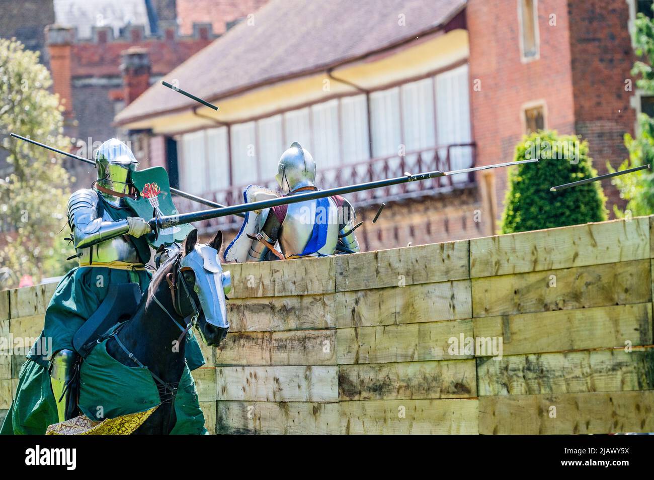 London, UK. 1st June, 2022. Jubilee Joust at Hampton Court Palace. It ...
