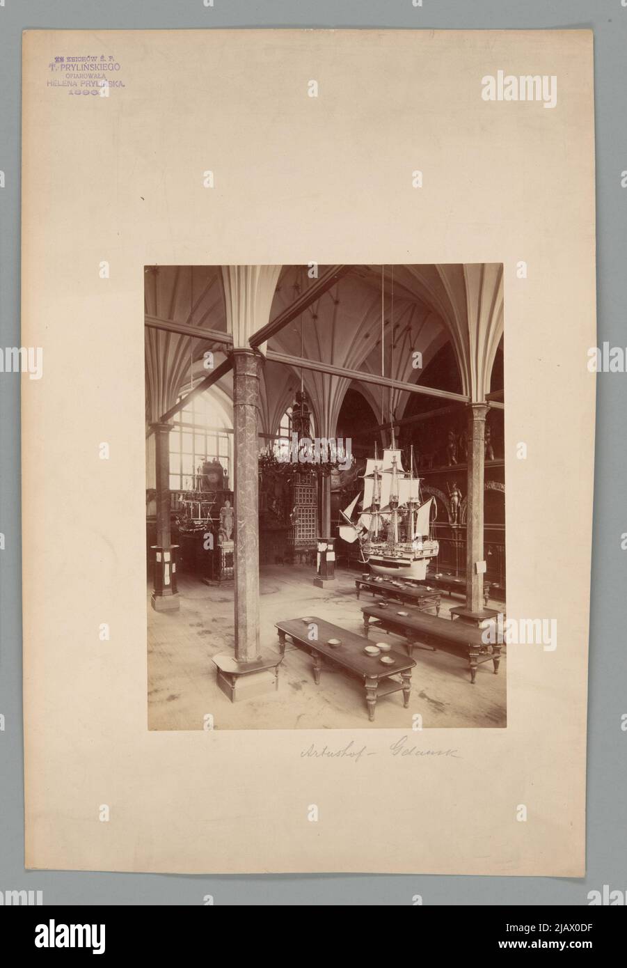 GDAŃSK Artus Court the hall with a Gothic star vault inside a ...