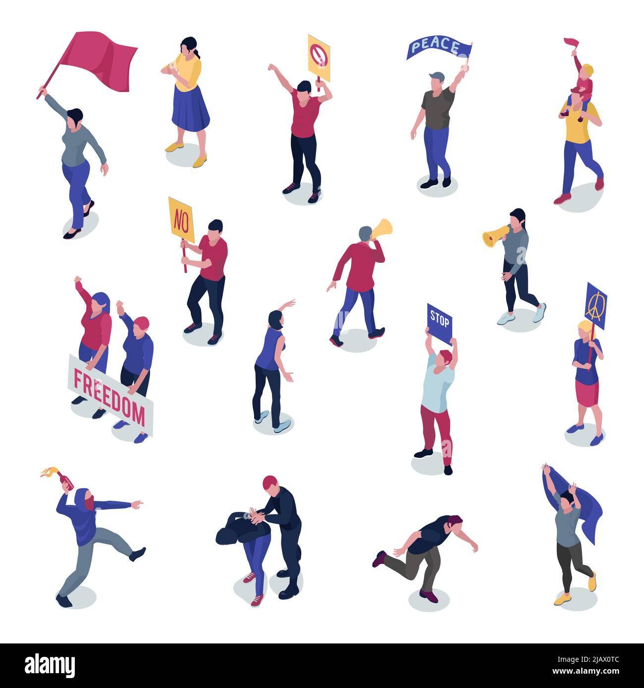 Demonstrator flags Cut Out Stock Images & Pictures - Alamy