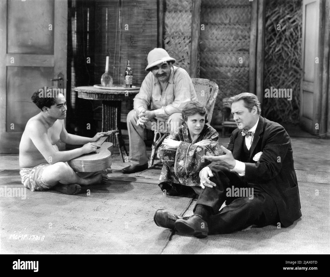 MITCHELL LEWIS and RUTH CHATTERTON on set candid with Director LIONEL ...