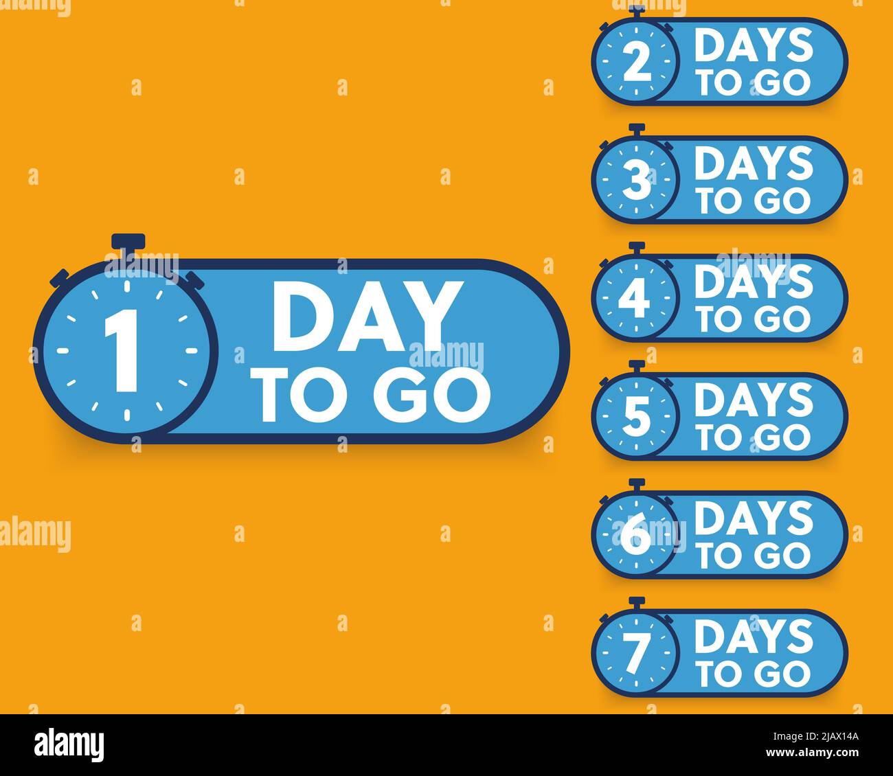 Countdown time with number of days left banner design. Vector ...