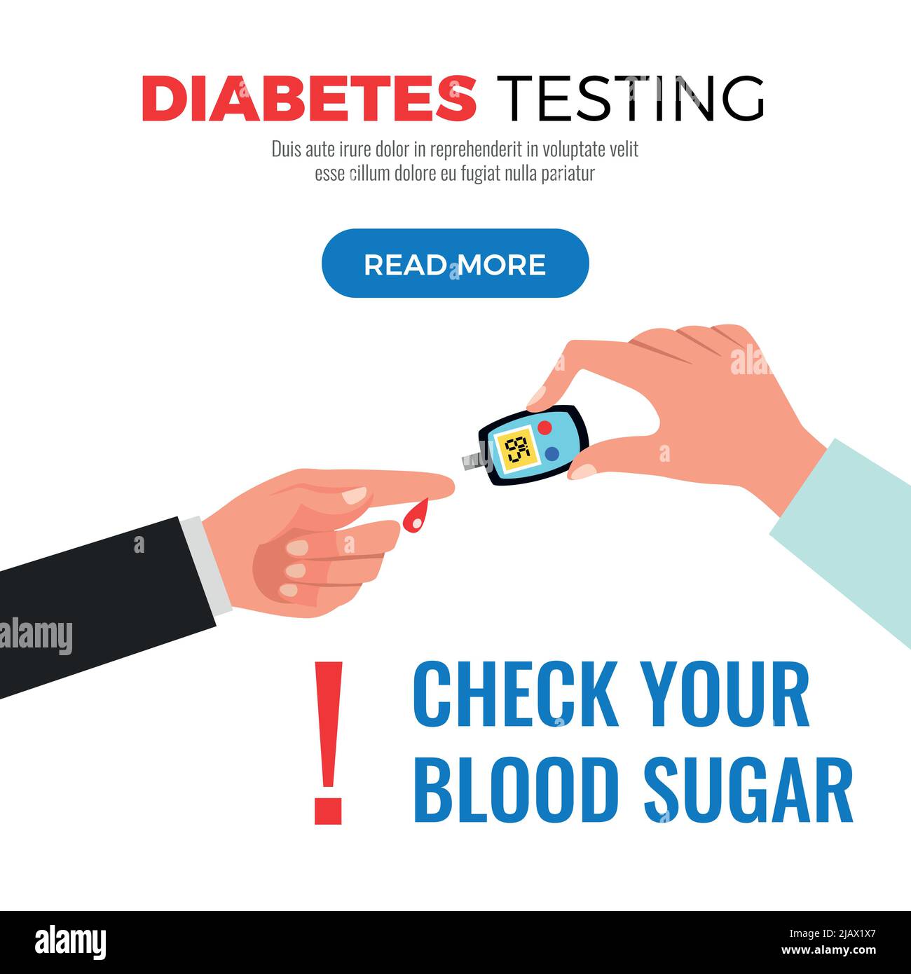 Diabetes testing information on checking blood sugar with glucose meter ...