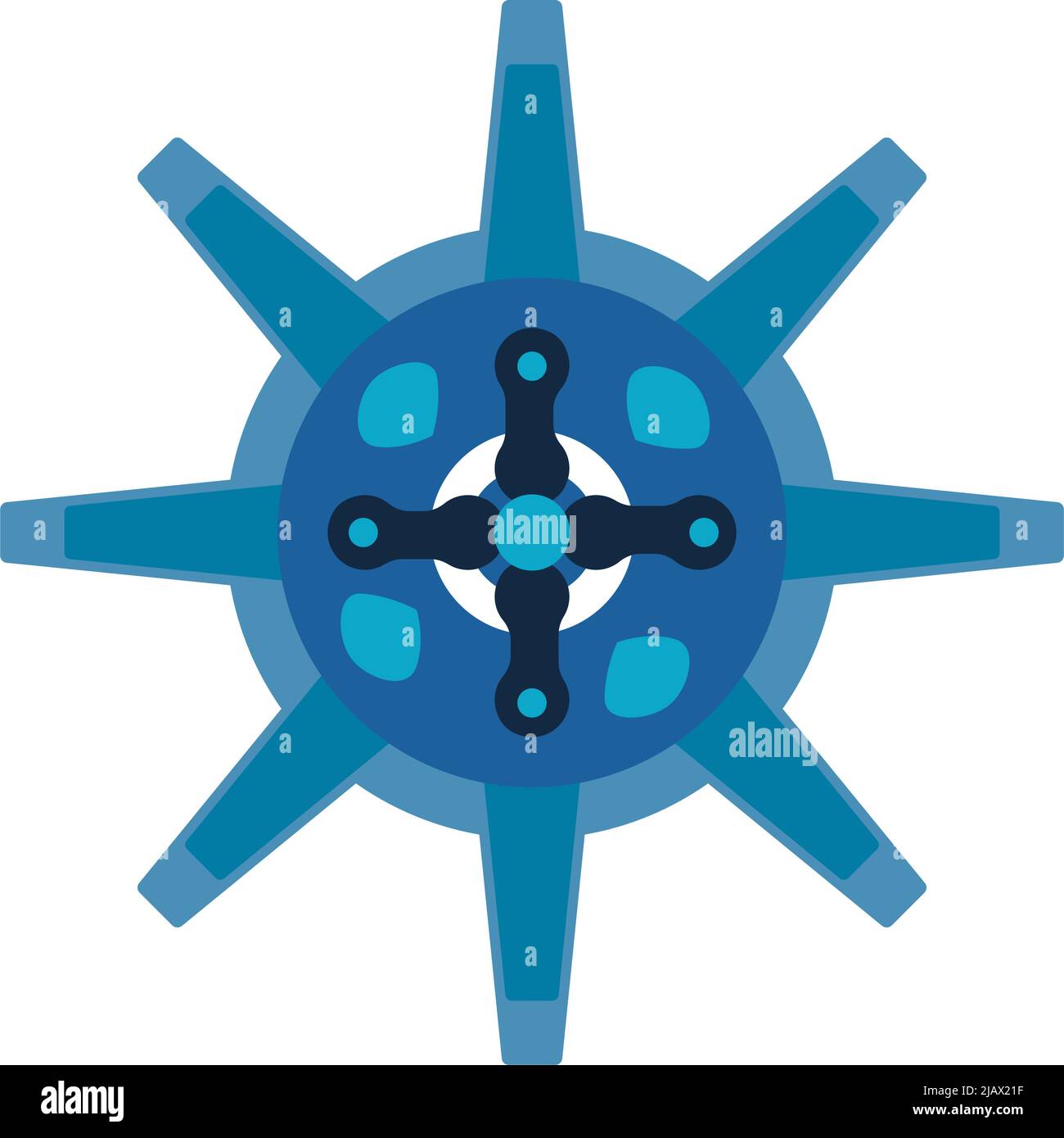 blue gear icon Stock Vector Image & Art - Alamy