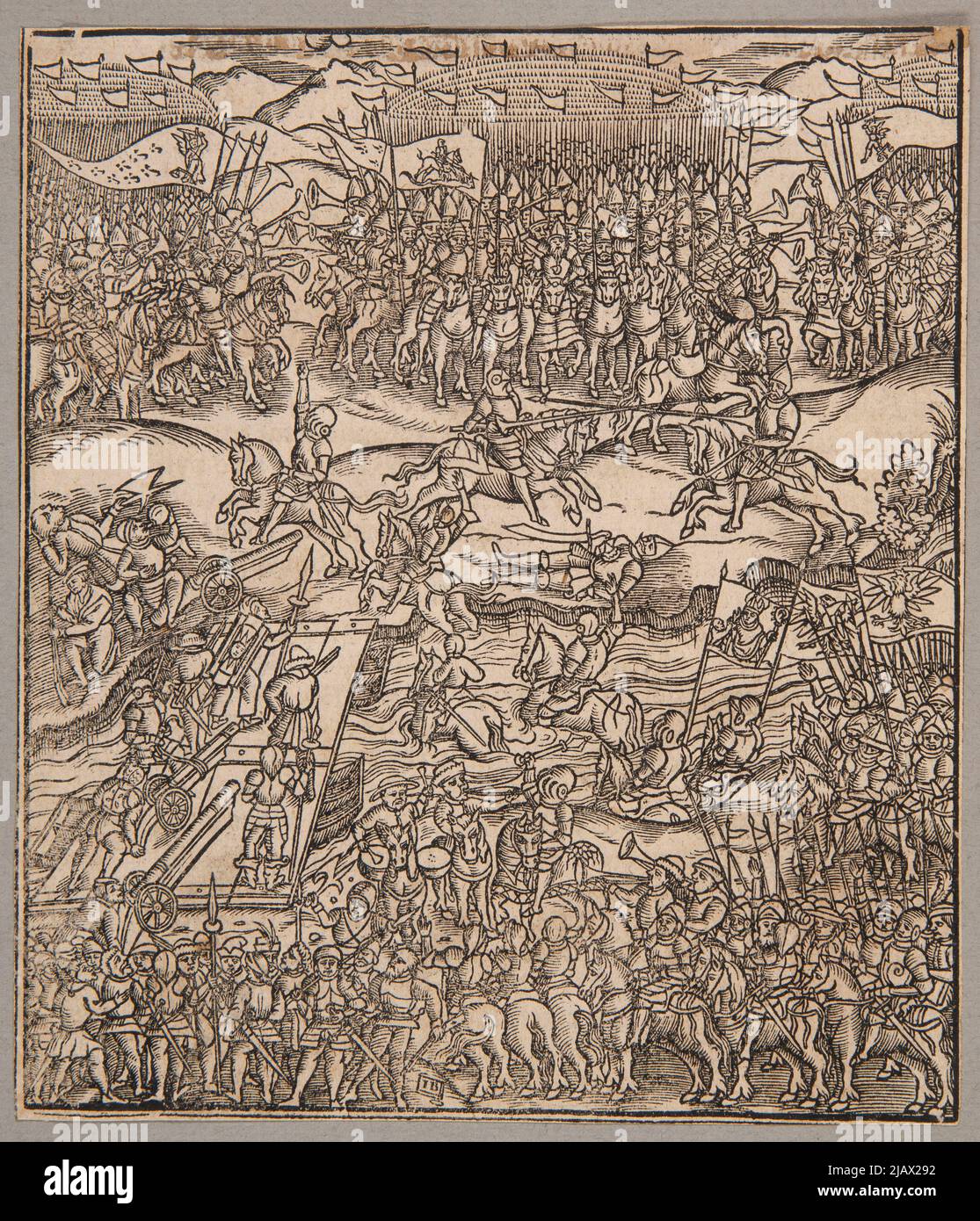 The Battle of Orsha. From: Polish Chronicle by Marcin Bielski ...