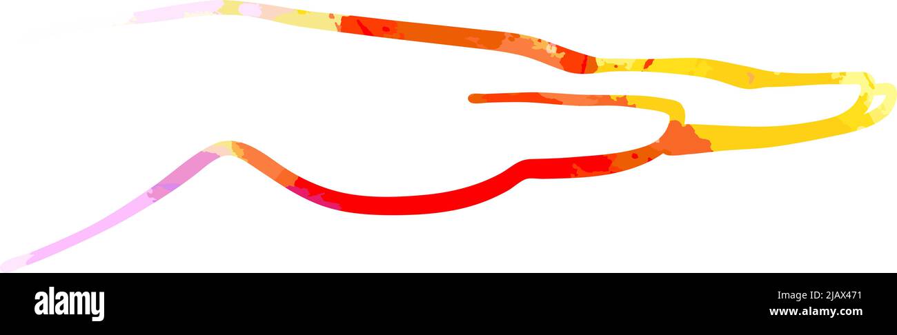 Hand Sign Cover On It. Colorful human hand outline. Vector drawing ...