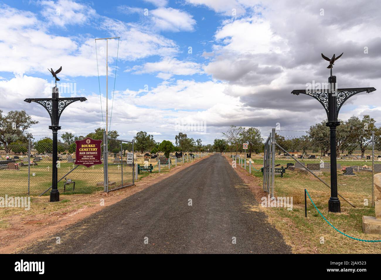 The entrance to Bourke Cemetery Stock Photo - Alamy