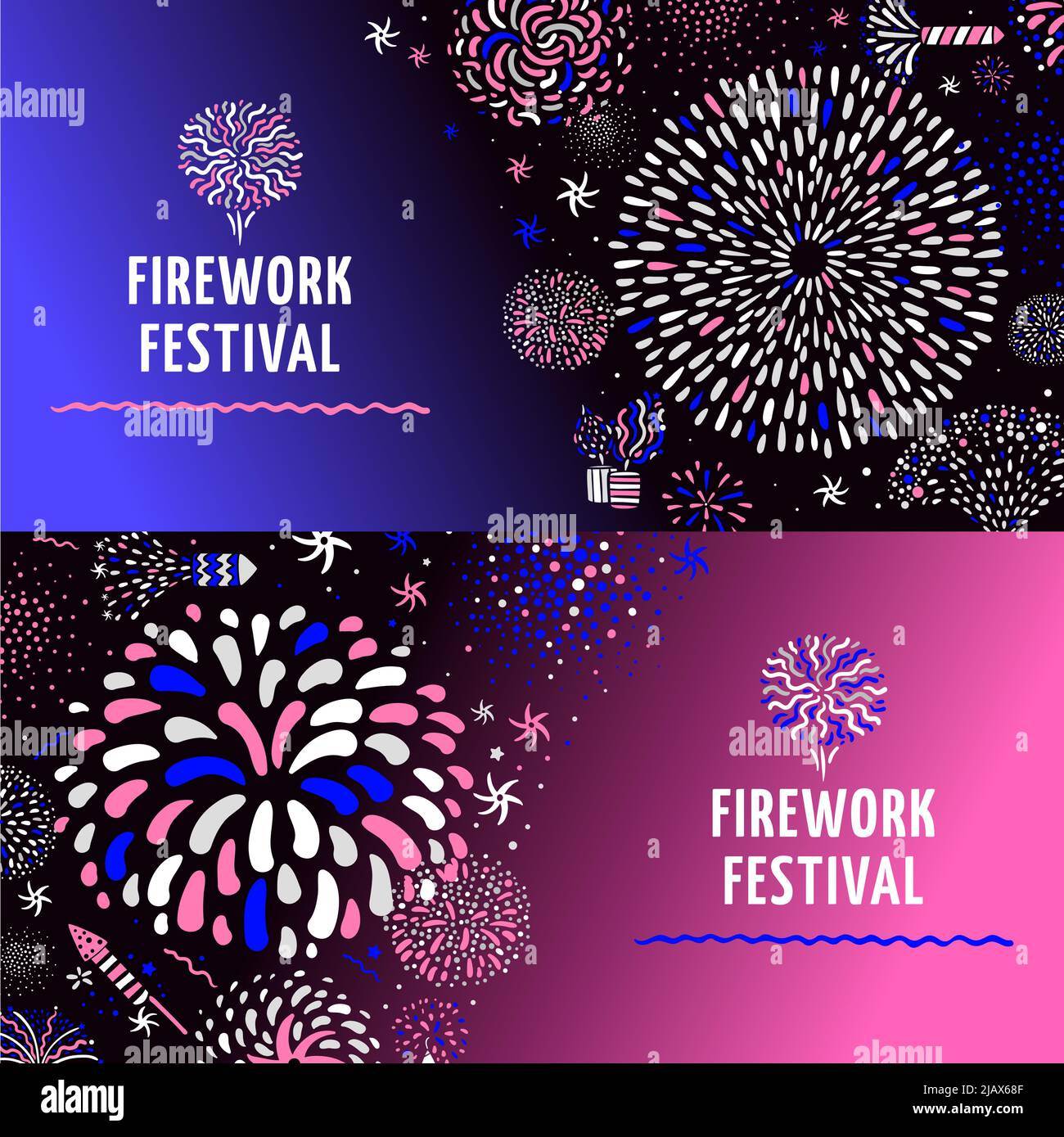 Festive firework radial spiral patterns with stars 2 colorful gradient ...
