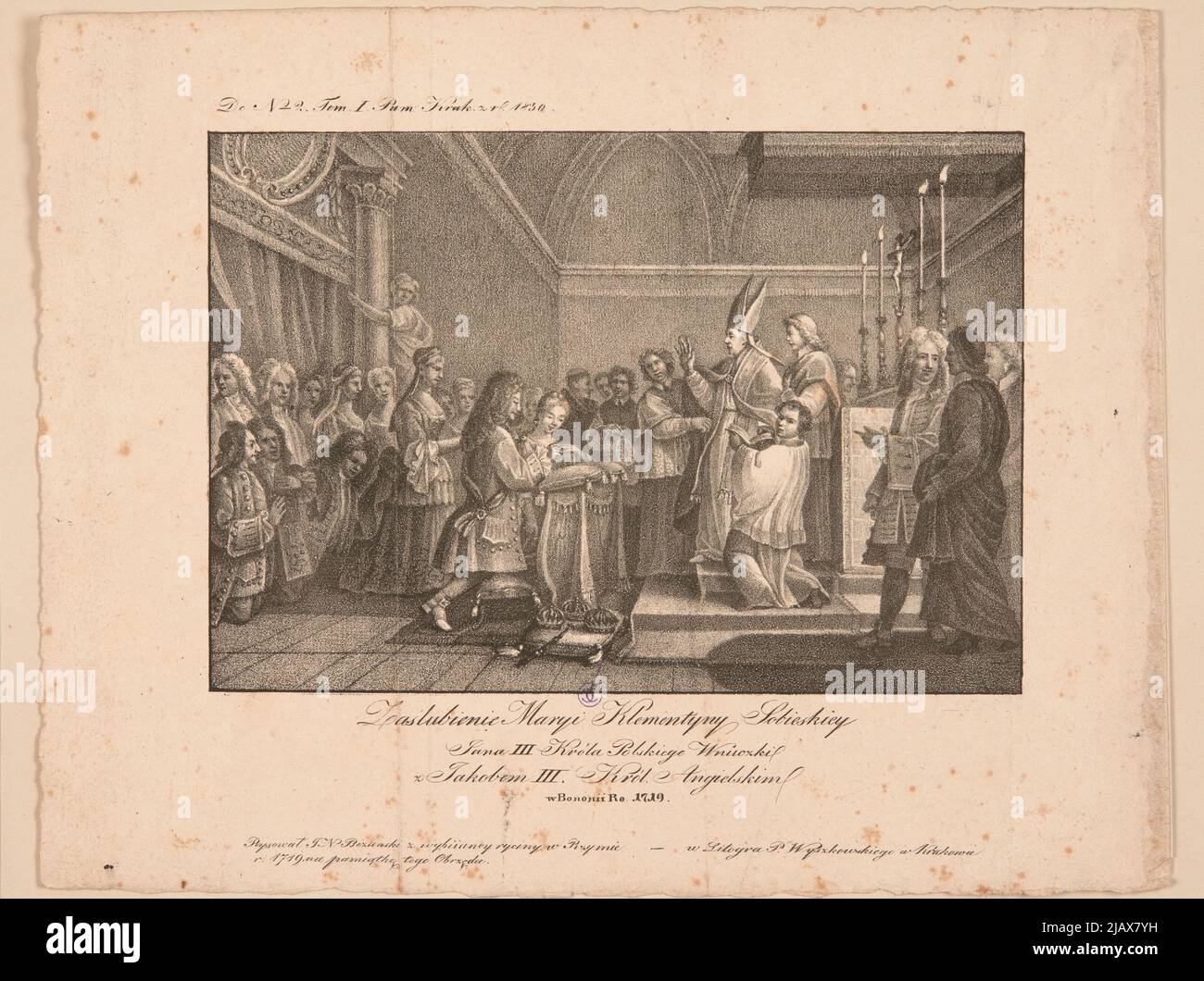 The wedding of Maria Klementyna Sobieska (1702 1635) with Jakub III ...