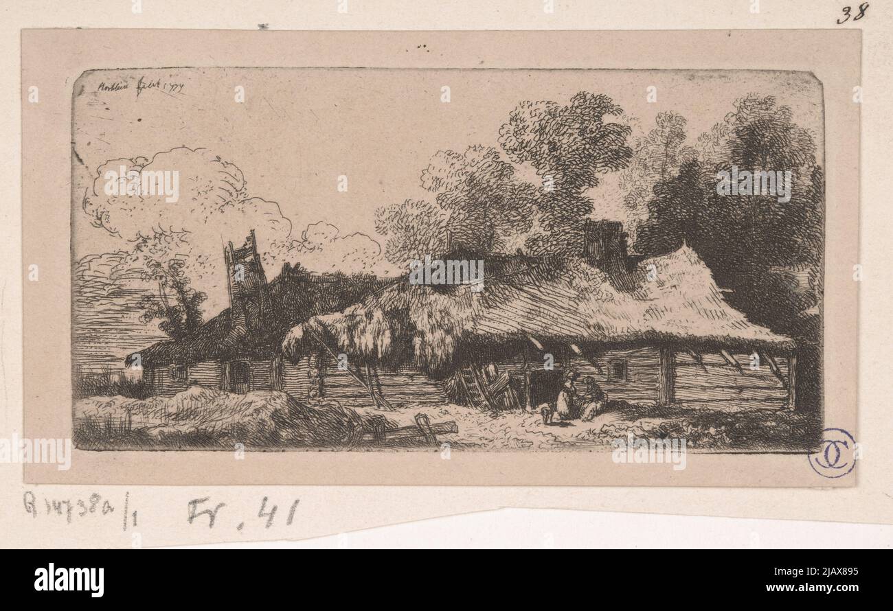 Peasant farm Norblin, Jan Piotr (1745 1830 Stock Photo - Alamy