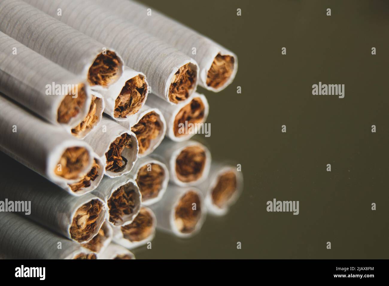 cigarettes on an isolated background close-up, smoking and bad habits ...