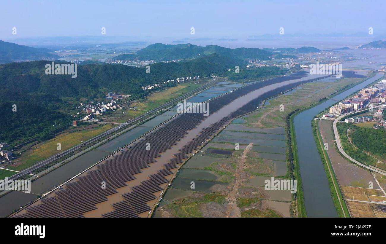 Wenling. 1st June, 2022. Aerial photo taken on May 30, 2022 shows China ...