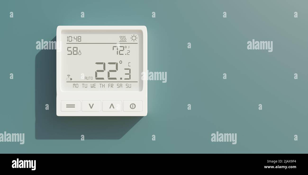 Digital Thermostat On The Wall at Lon Taylor blog