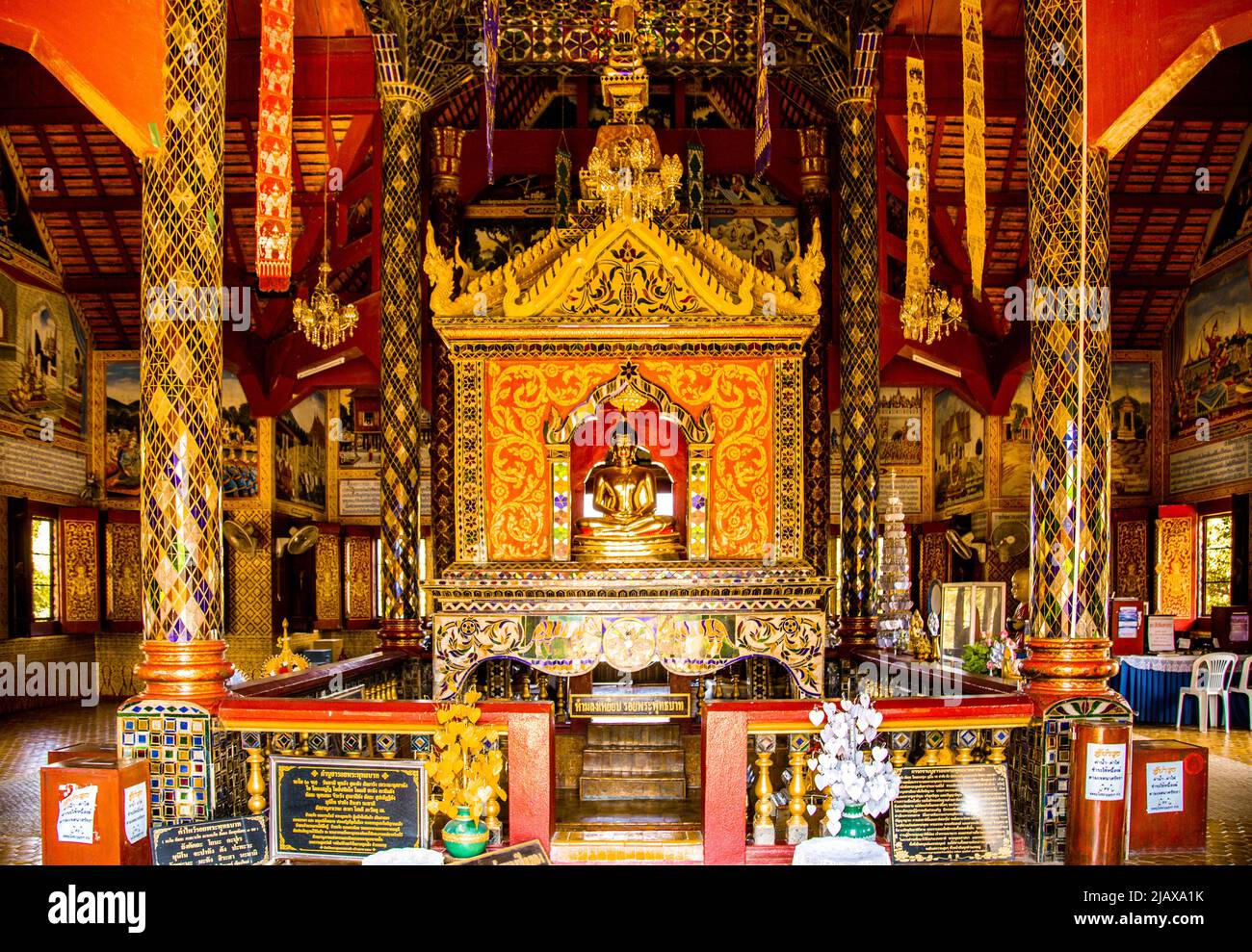 Wat Phra Phutthabat Tak Pha temple on top of the mountain in Lamphun ...