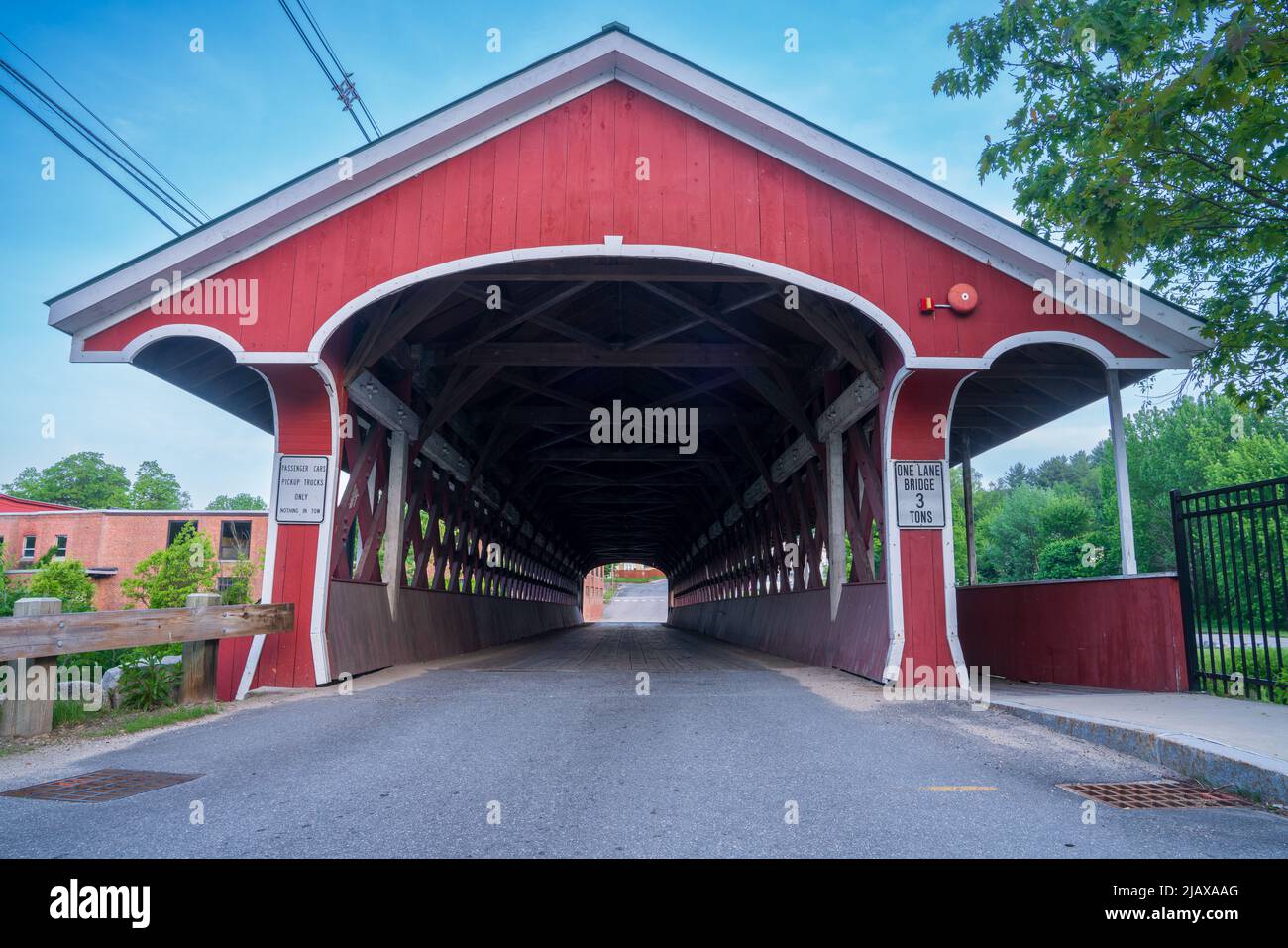 Beautiful wooden covered bridge hi-res stock photography and images - Alamy