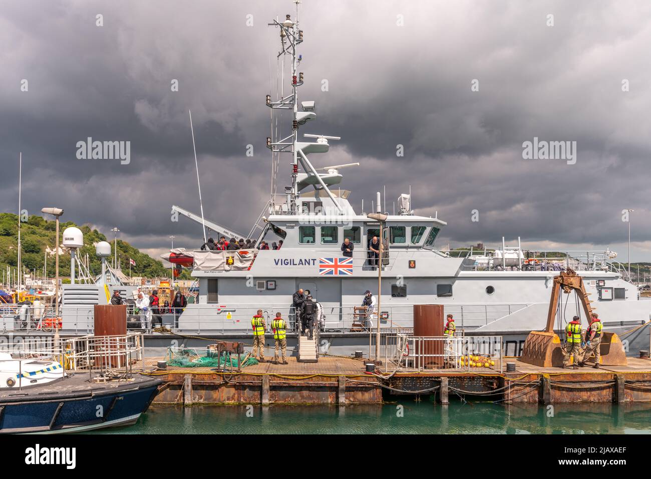 Migrants arriving, Port of Dover, Kent, UK. 1st June, 2022. HMS ...