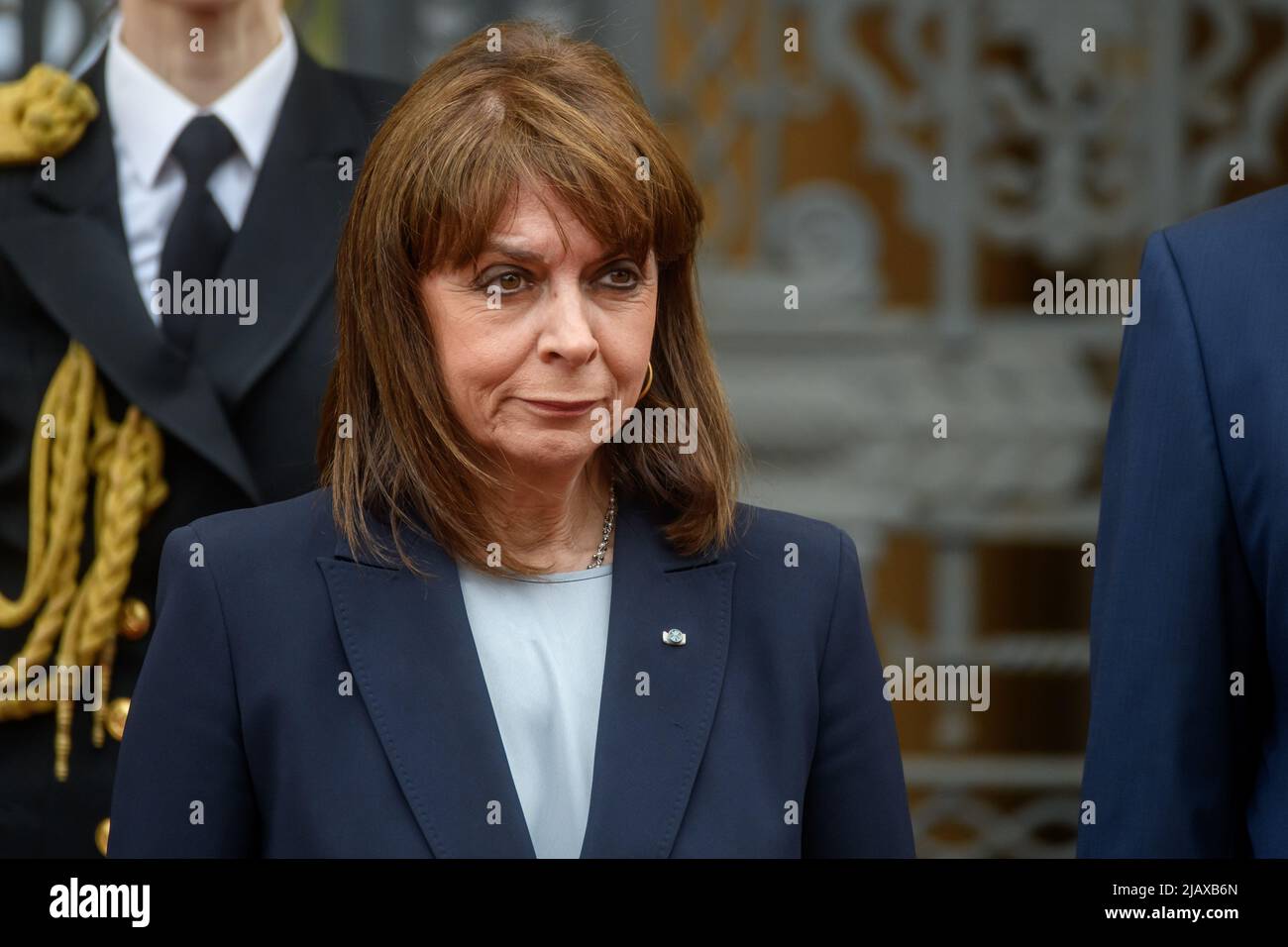 Greek president katerina sakellaropoulou hi-res stock photography and ...