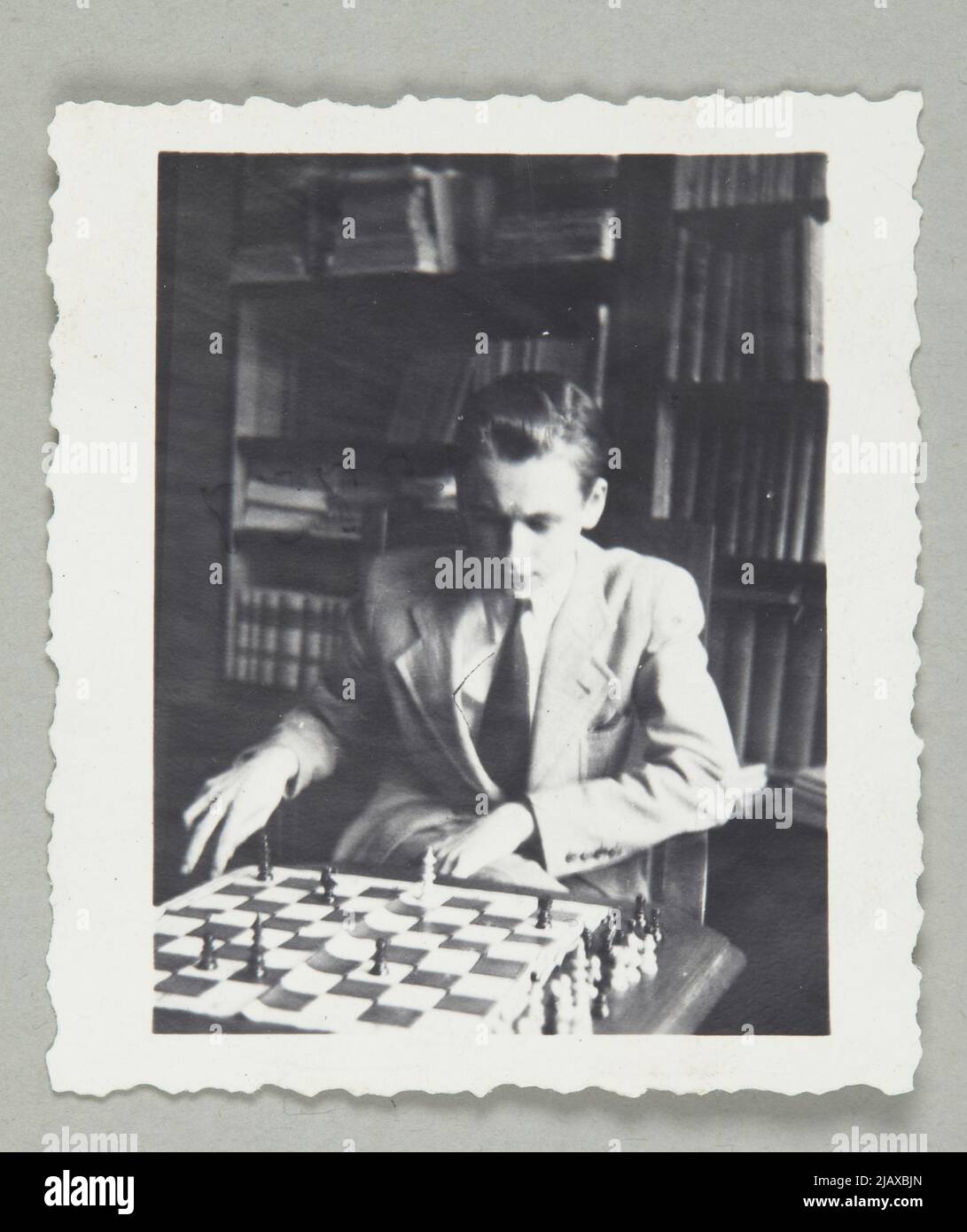 Skarżyński Jerzy AS A Young Man AT A Chess Table Stock Photo - Alamy