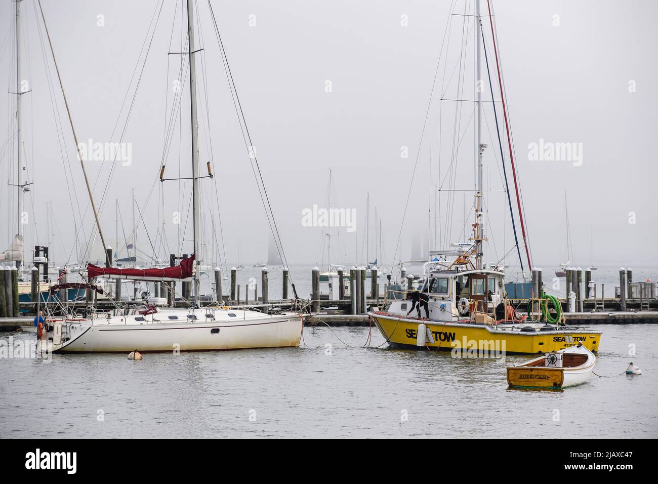 Stock photos of Tropical Storm Henri from 2021 hitting Newport, Rhode ...