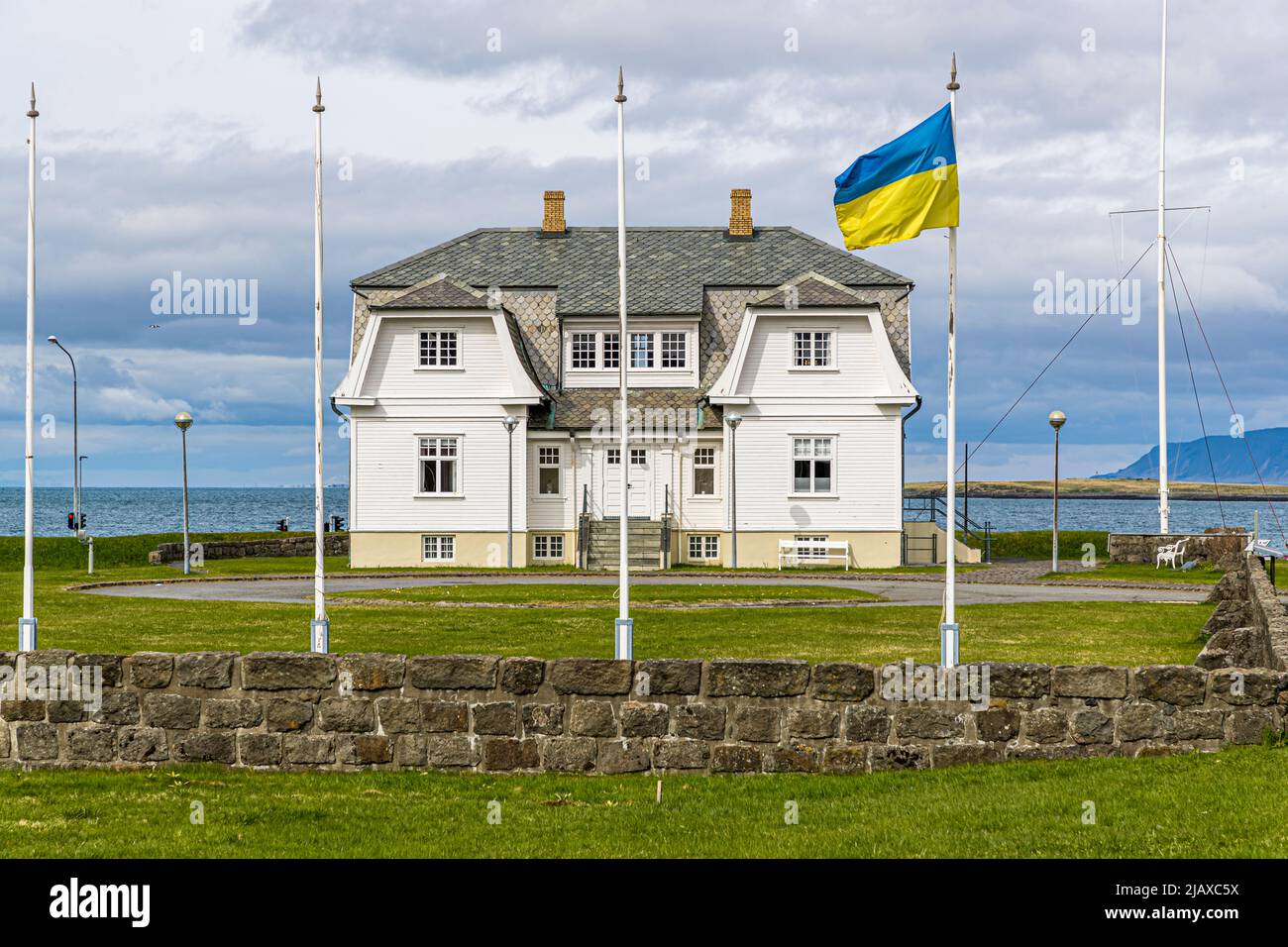 Höfði House in Reykjavik, Iceland. Built in 1909, the home of Icelandic ...