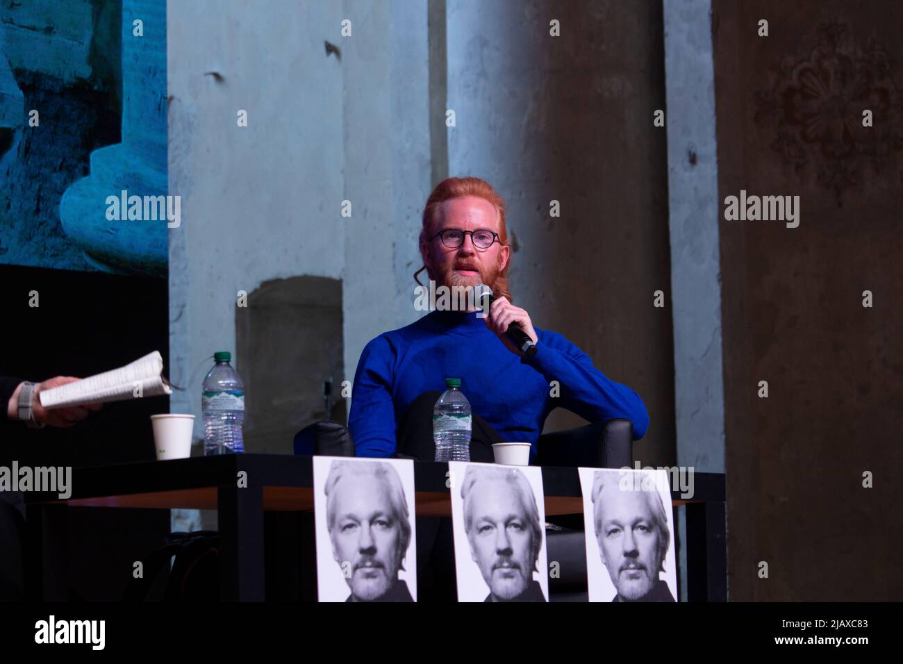 Joseph Farrell, WikiLeaks ambassador, at the international journalism ...