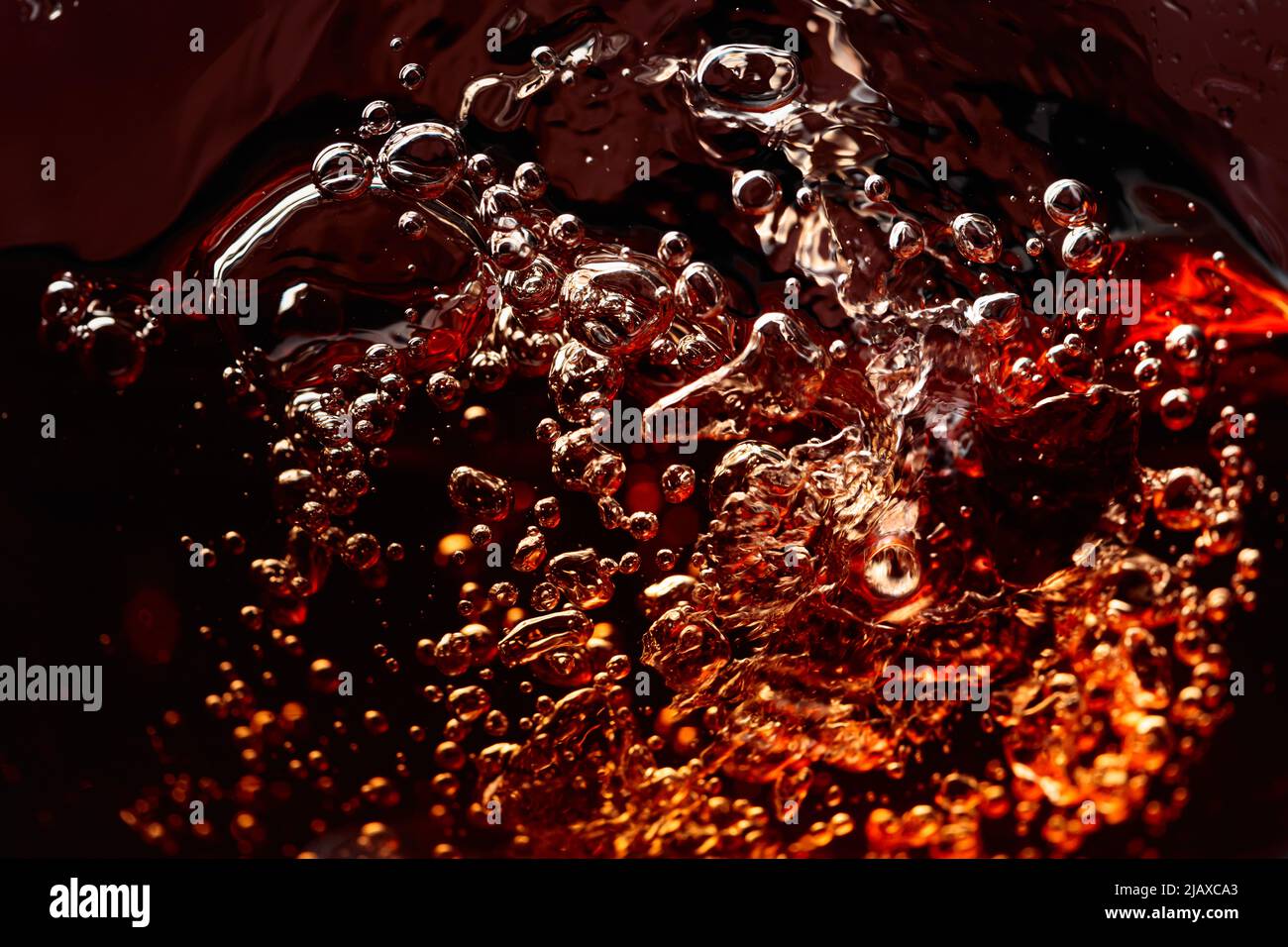 Texture of cooling summer's drink with bubbles. Macro shot Stock Photo ...