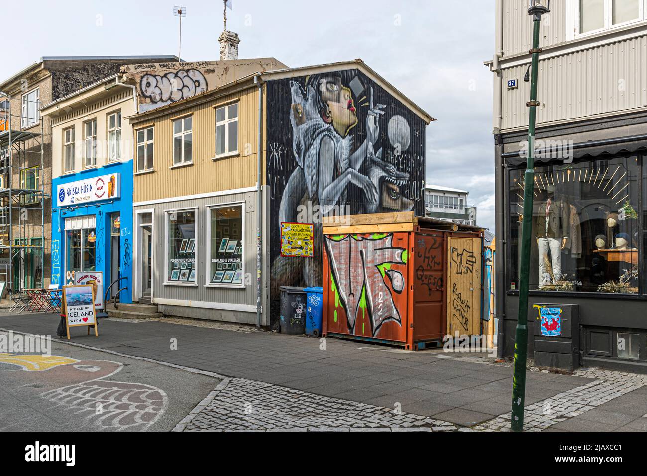 The mural "Elf in Wolf's Clothing" by American artist Elle is inspired ...