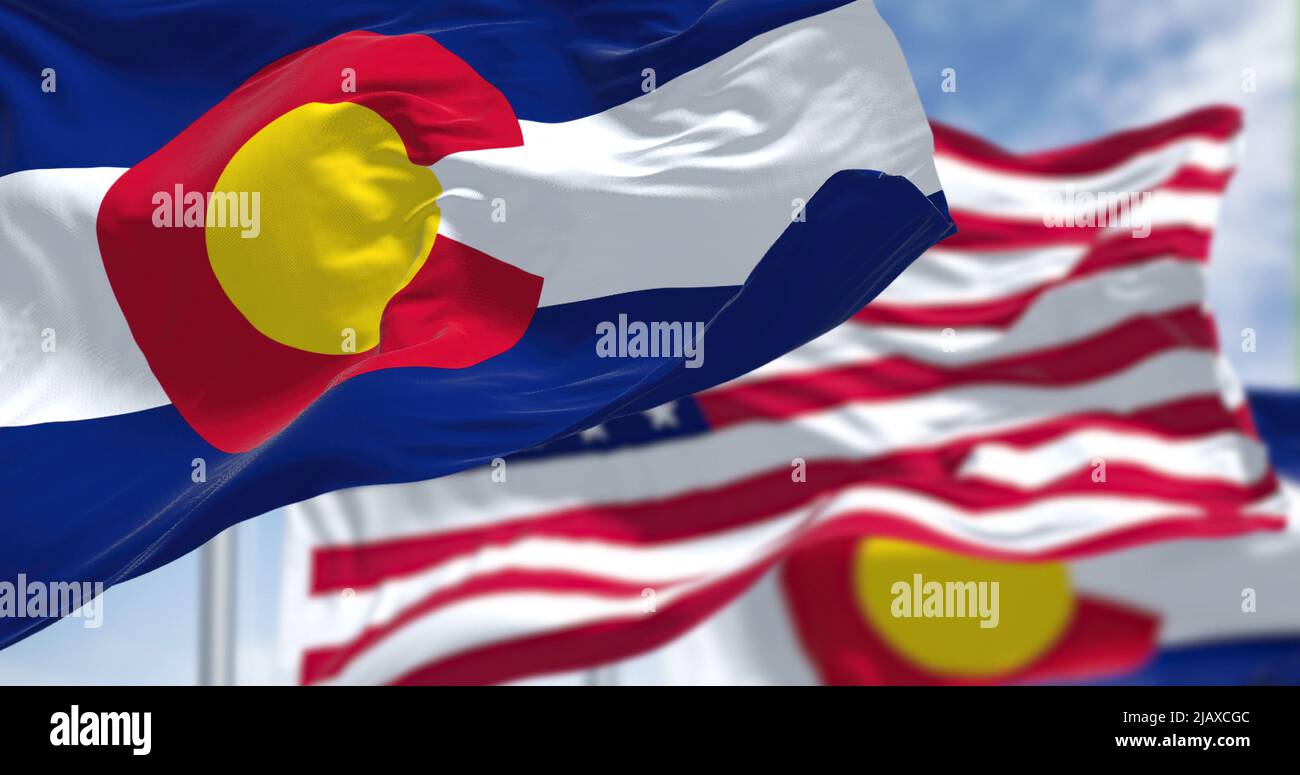 Denver flag hi-res stock photography and images - Alamy