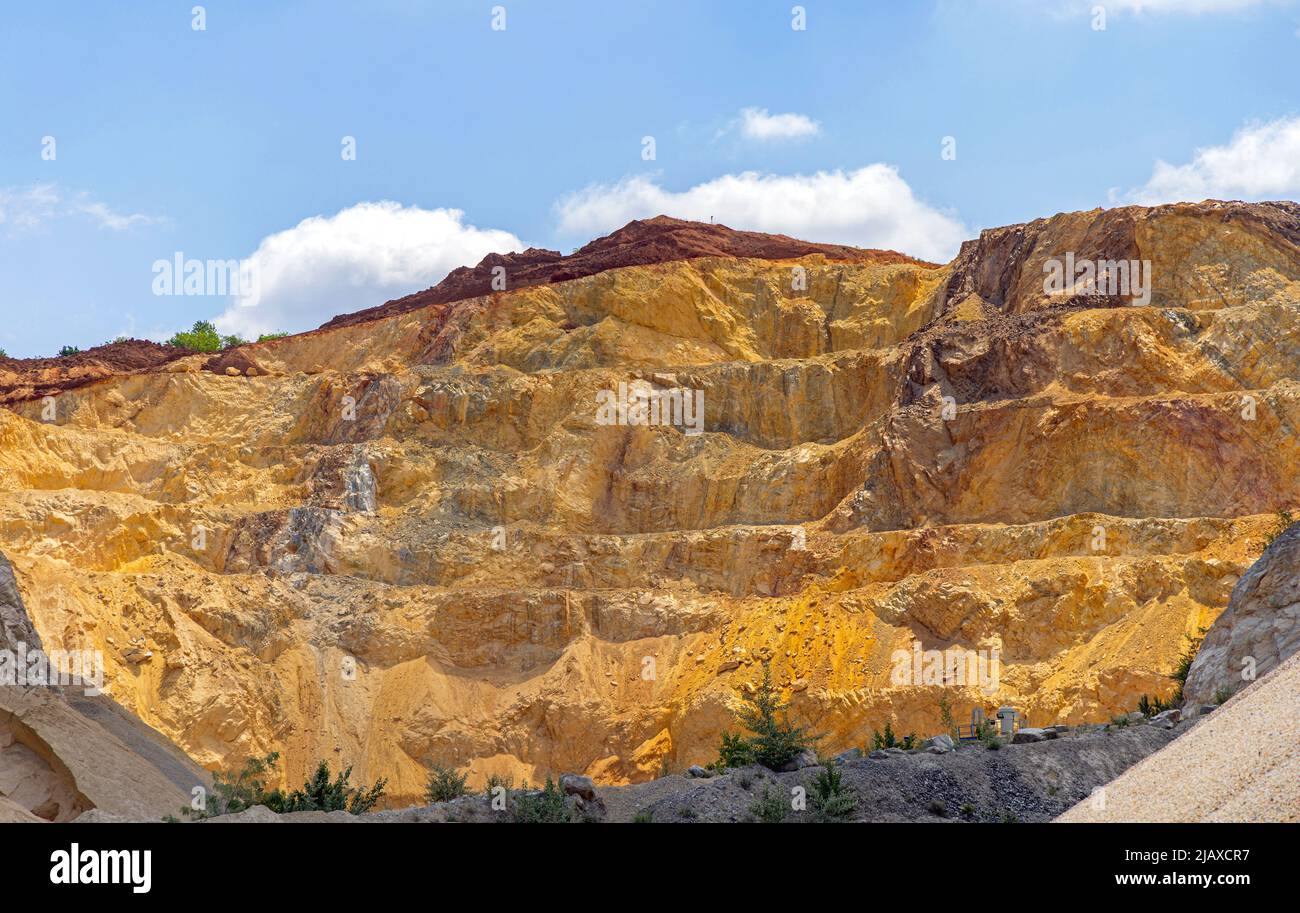 Open Quarry Mining Location Rocky Hill Side Stock Photo - Alamy