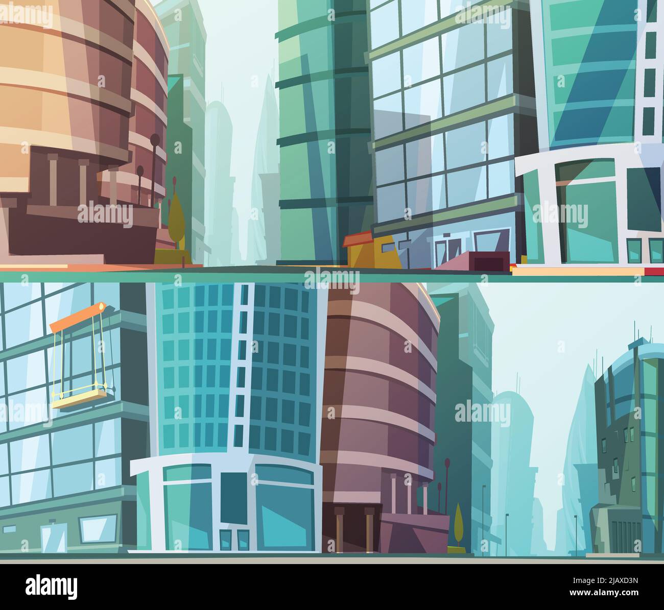 City modern architecture close up Stock Vector Images - Alamy