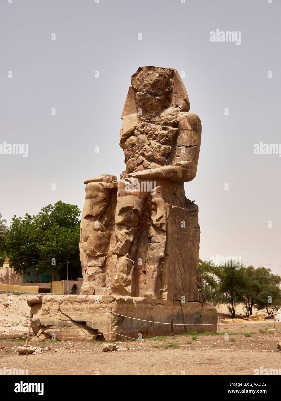 The Colossi of Memnon, two stone massive statues Stock Photo - Alamy