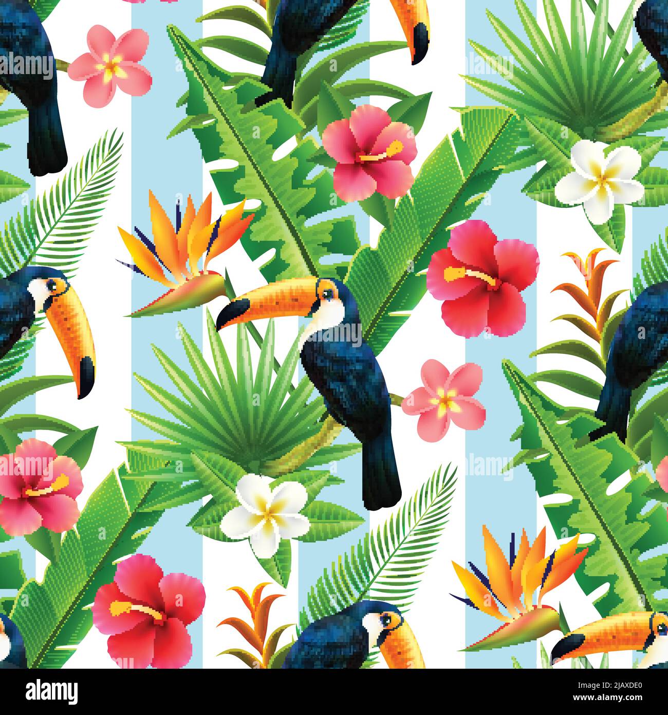 Seamless Vector Tropical Rainforest