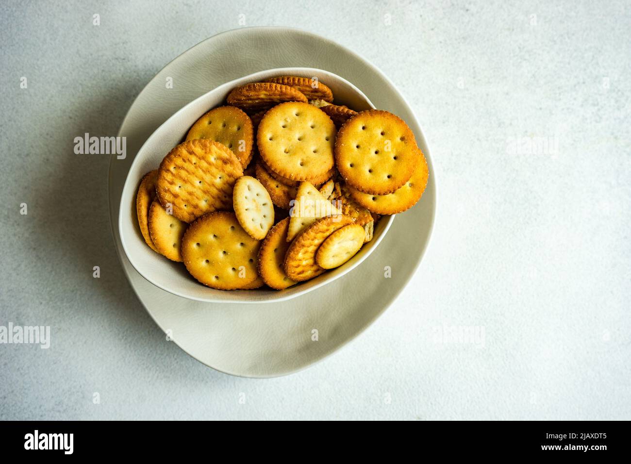 Snack cookies on rustic background Stock Photo - Alamy
