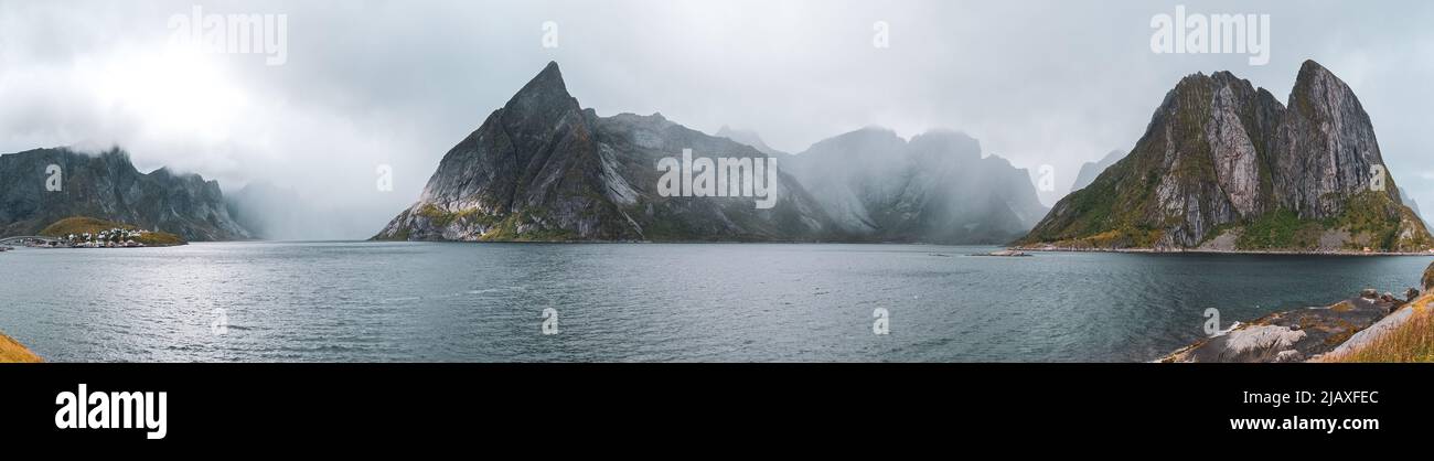 The Reinefjord is located on the Moskenes Island of the Lofoten, a ...